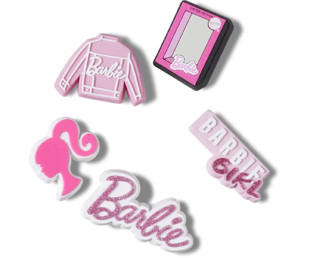 Barbie 5Pck Jibbitz Shoe Charm Multi - Hudson Store